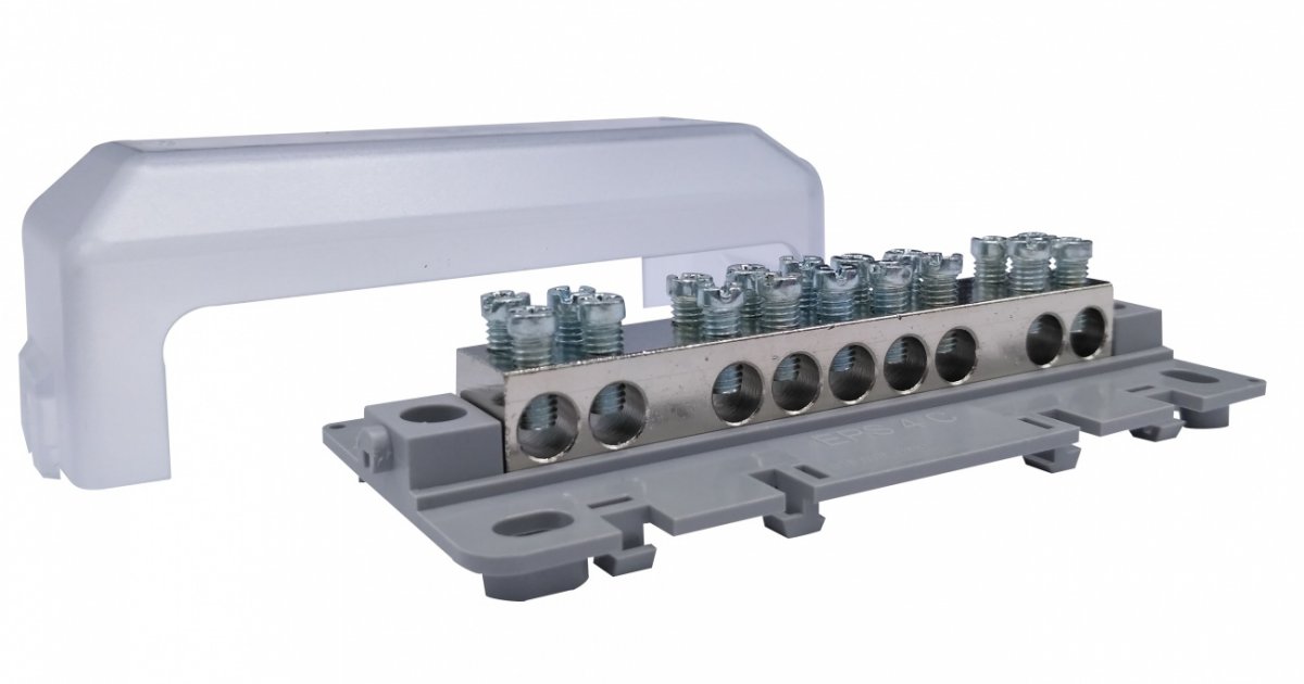 Equipotential terminal EPS 4 C with cover - grey | ElektroBecov.cz