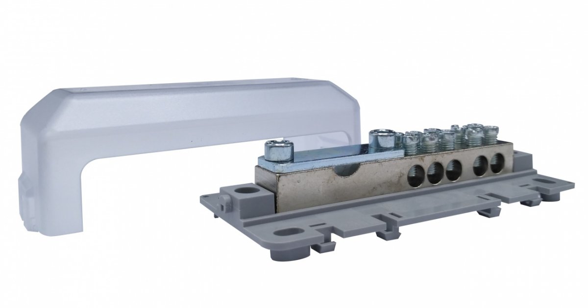 Equipotential terminal EPS 4 A with cover - grey | ElektroBecov.cz